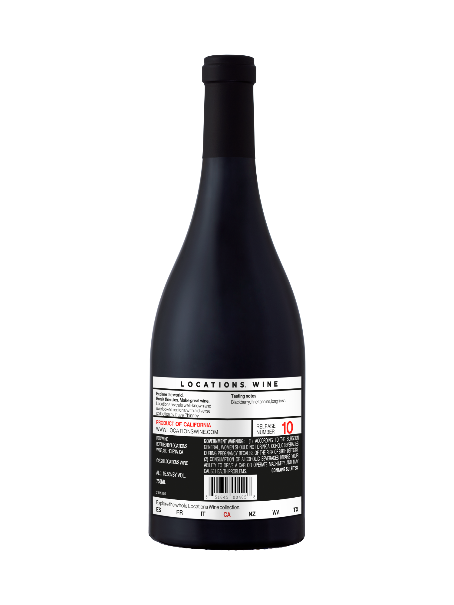 LOCATIONS CA CALIFORNIA RED WINE CALIFORNIA 750ML