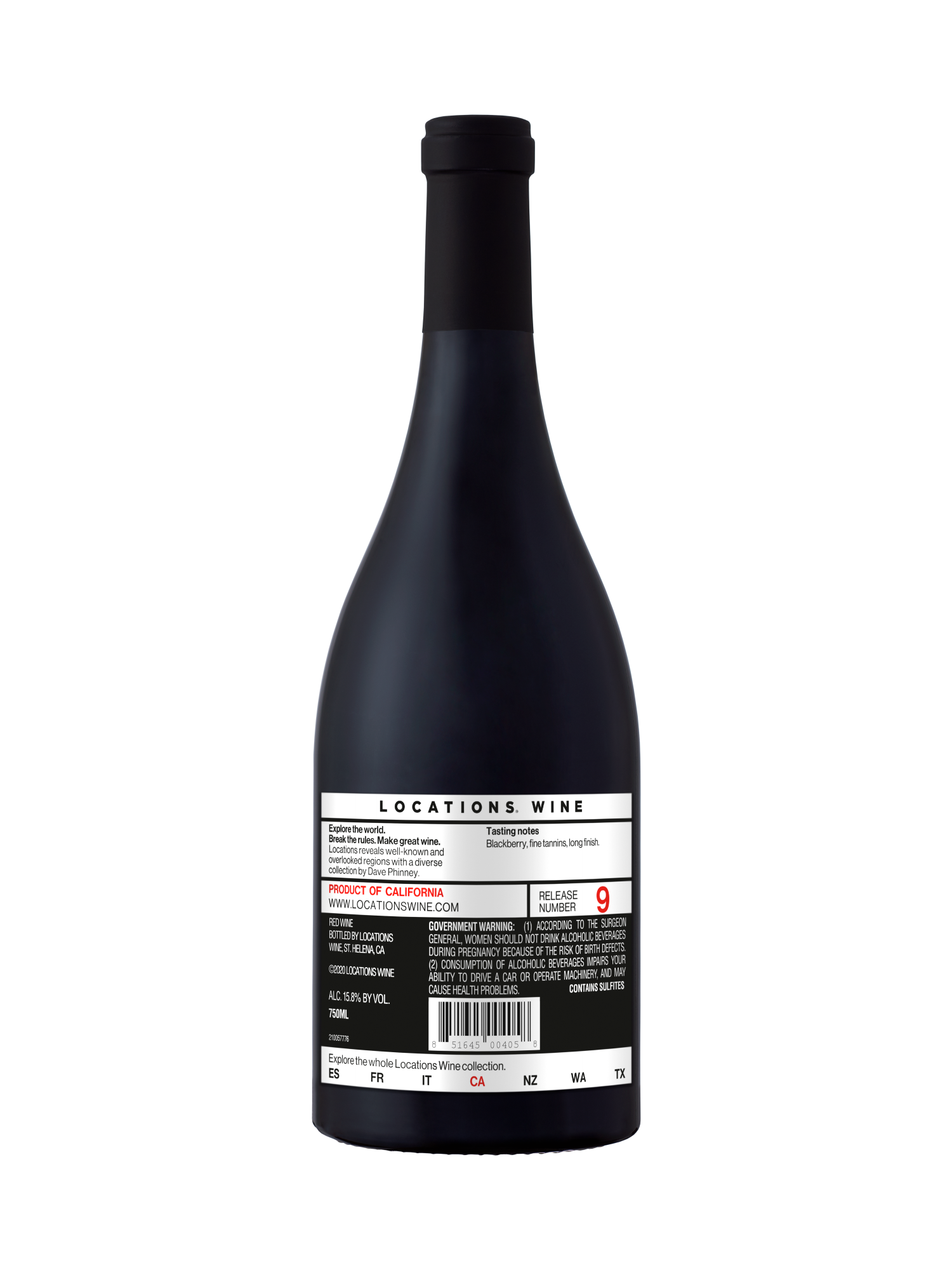 Locations CA California Red Wine 750ML